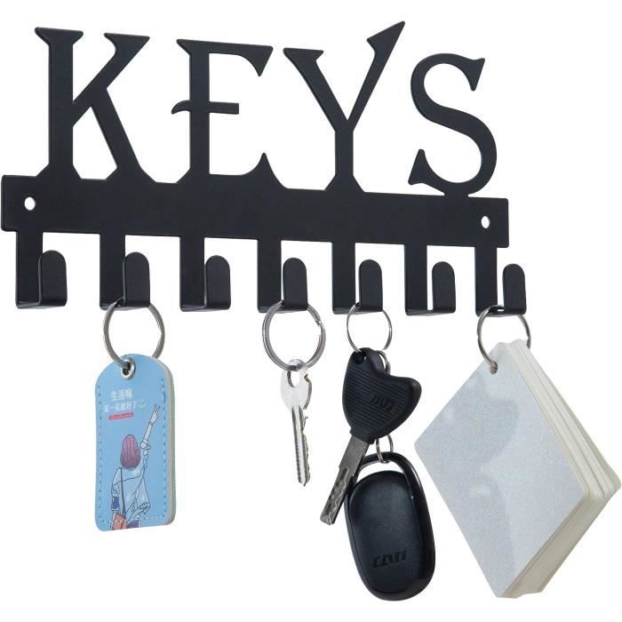 Accroche Porte Clé En Métal Accroche Porte-Clés Mural Avec 7 Crochets ...