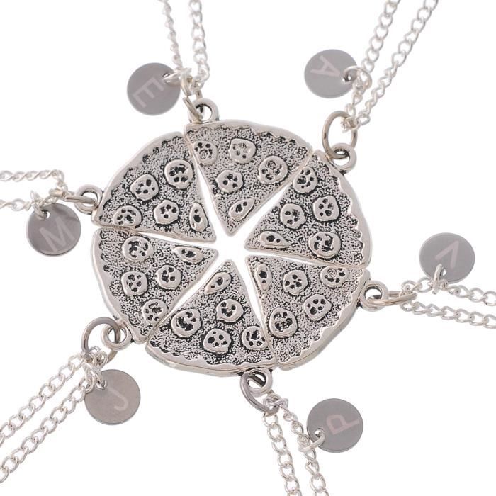 Collier lot de 6 d'amitié Personnalisé Pendentif Cercle Grave Aucune ...