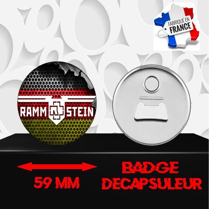 Magnet Décoratif décapsuleur aimanté 59 mm Groupe Rock RAMMSTEIN 385 ...