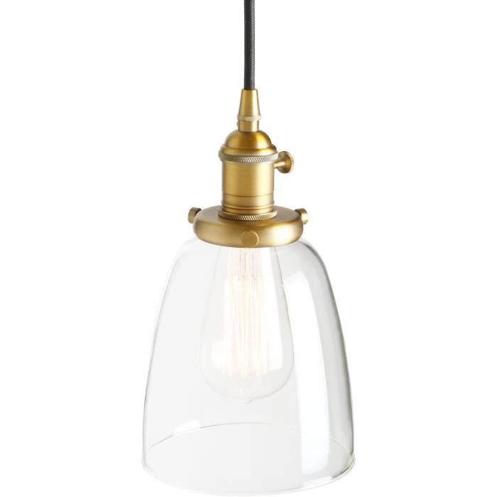 Pathson Suspension en verre au design retro, suspension antique, verre ...