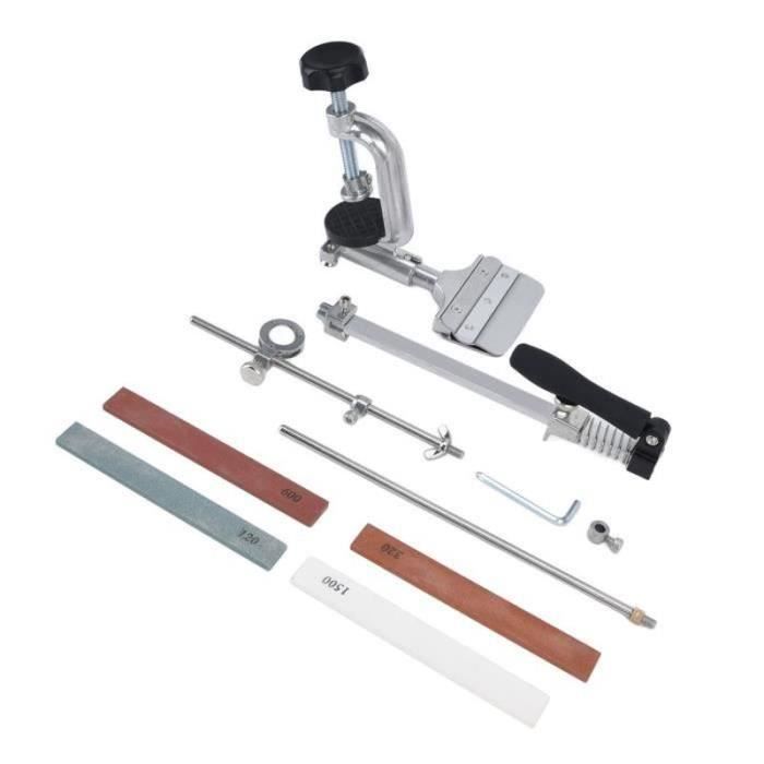 TMISHION Kit d'affûtage de couteaux Kit d'affûteur de couteaux en acier inoxydable système de ...