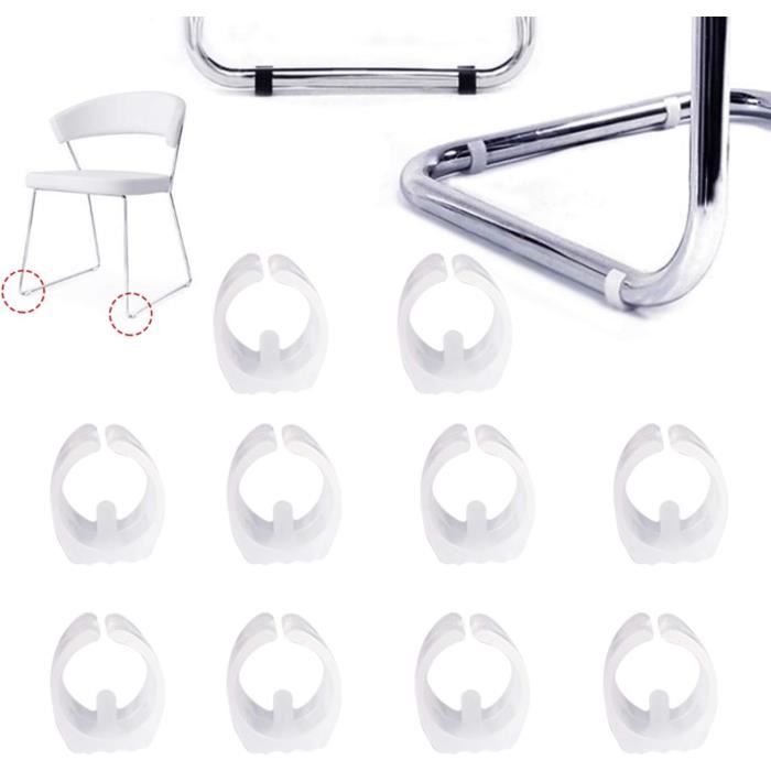 Lot De 10 Patins De Pieds De Chaise En Plastique De 25 Mm - Blancs ...