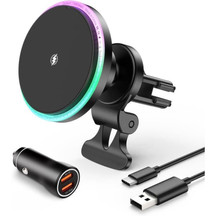 15W Chargeur Induction Voiture Magnétique Compatible Avec Magsafe ...