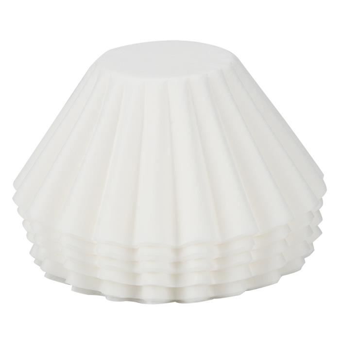 Papier filtre 50 pcs Corrugated Disposable Coffee Filter Shaped Cake ...