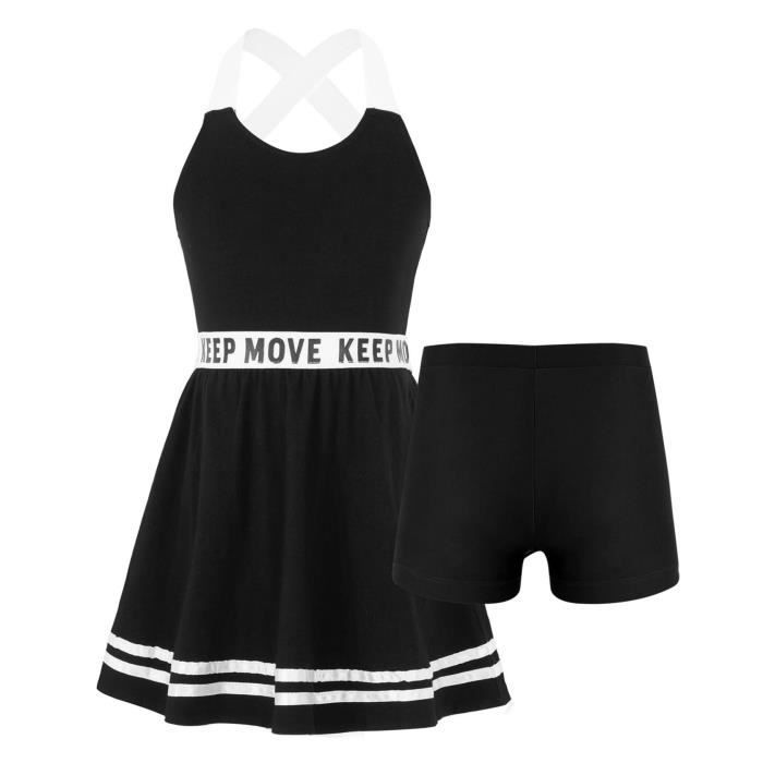 Iixpin Enfant Fille Ensemble Sport Eté Robe de Tennis avec Shorts Tenue ...