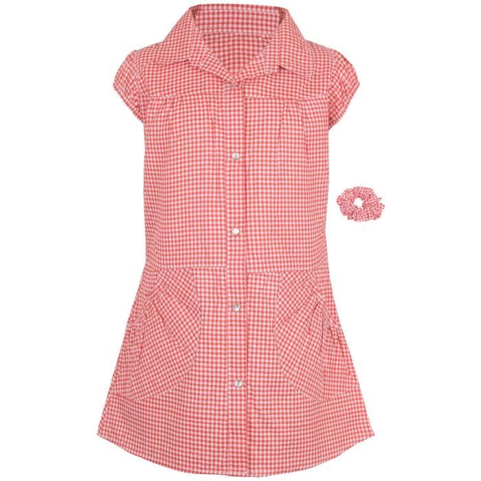 École Uniforme Carreau Vichy Imprimé Robes Avec Chouchous Assortis Pour ...