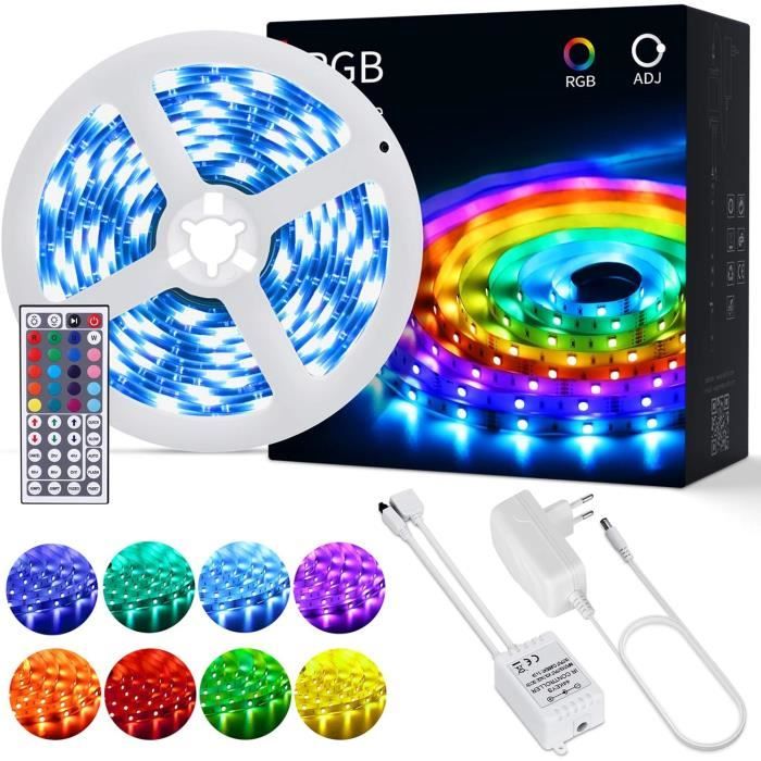 Ruban Led Rgb 5 Mètres 20 Couleurs Et 6 Modes Réglables Diy Avec 44 ...