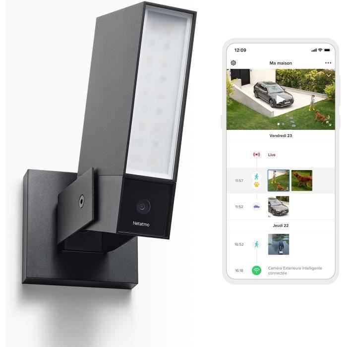 Caméra De Surveillance Extérieure Connectée Intelligente Avec Éclairage ...