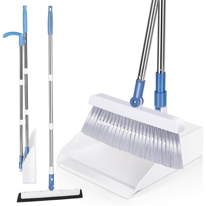 Ensemble Balai et Pelle Long Manche, Balai Raclette Sol, Rotative 180 ...