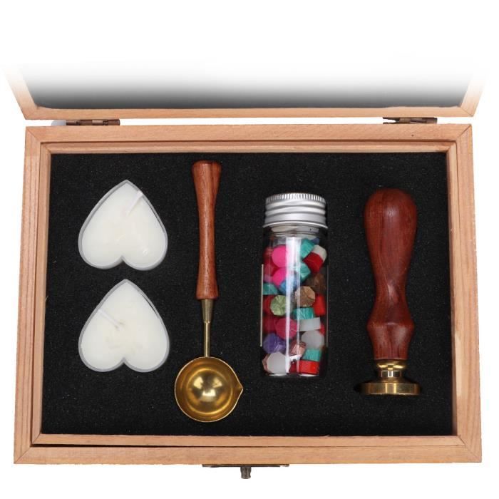 TMISHION cachet de cire Wax Vintage Seal Stamp Set avec une cuillère en ...