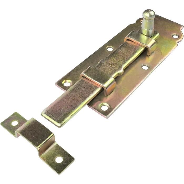 C58771 - Targette À Pêne Plat Avec Gâche 140 X 52 Mm - Verrou De Porte ...