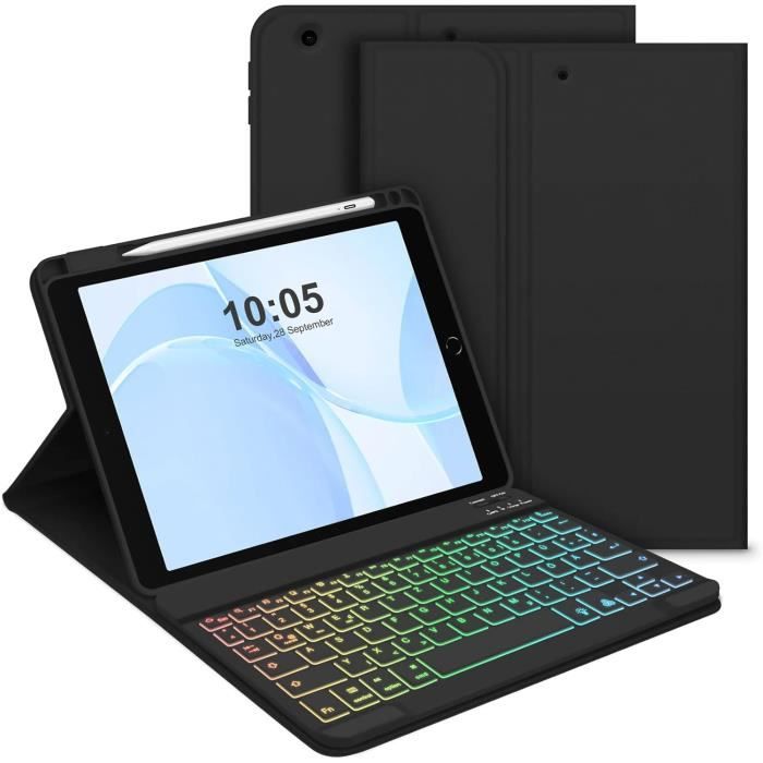 Étui Clavier Pour Ipad 9Ème Génération 2021 8e Génération 2020 7Ème