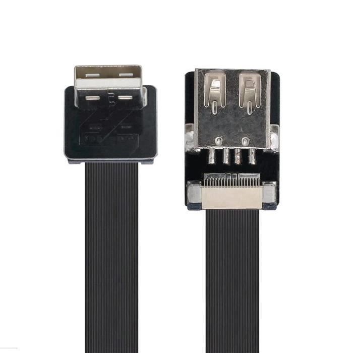 Câble D'Extension De Données Plat Et Fin Usb 2.0 Type A Mâle Vers ...