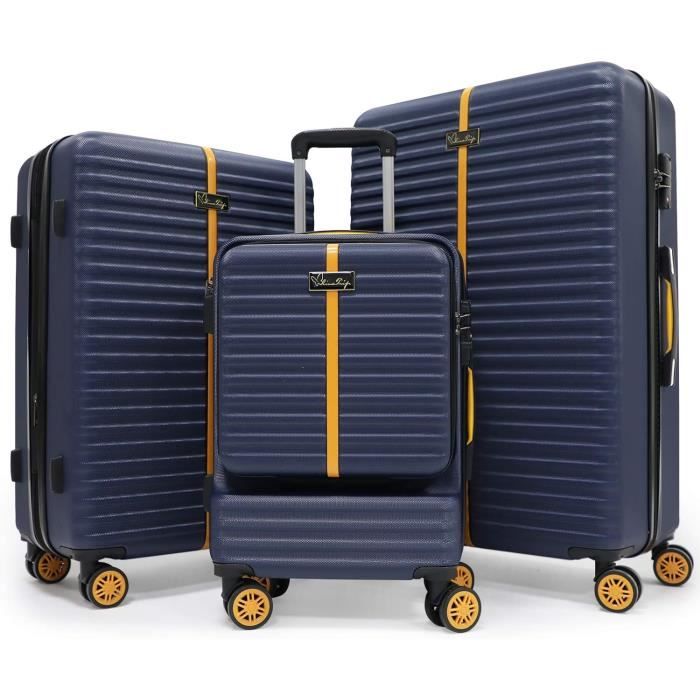 Valise cabine extensible robuste à roulettes pivotantes, lot de 3, 57 ...