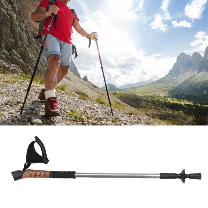 VINGVO Bâton de randonnée télescopique 3 sections ajustable en hauteur ...