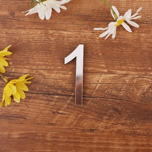 PLAQUE DE PORTE,1--Numéro de maison numérique miroir en acrylique ...