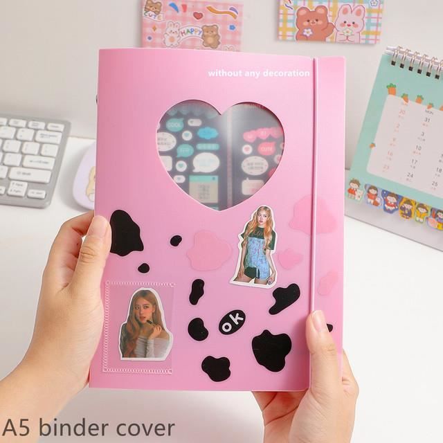 CARNET DE NOTES,A5 pink cover only--reliure A5 pour carnet de notes ...