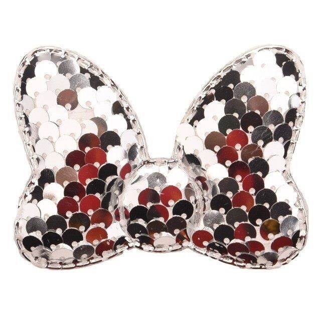 BOUCLE D OREILLE,Silver--Nœuds papillon à paillettes pour cheveux ...