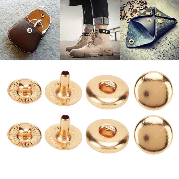 Kit de boutons-pression Kit de 200 boutons-pression en cuivre solide de ...