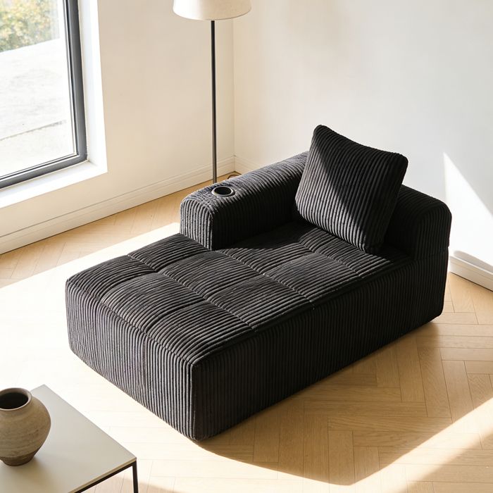 MEUBLES COSY Fauteuil ou canapé inclinable en velours côtelé avec ...