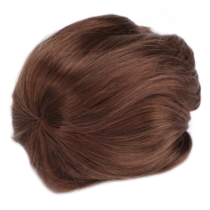 Perruque courte homme - QQMORA - Marron clair - Aspect naturel ...