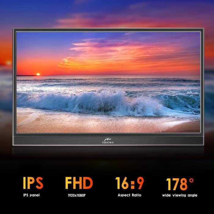Écran Tactile Portable 15,6 Pouces Hdr Full Hd 1080P Ips Écran Externe ...