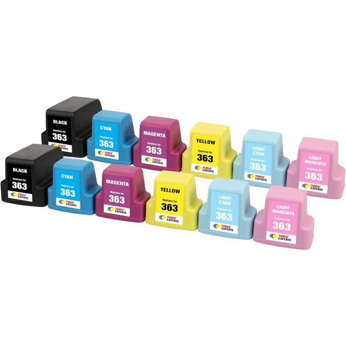 Pack 12 Xl Remplacement Pour Hp 363 Cartouches D'Encre Compatibles Pour ...