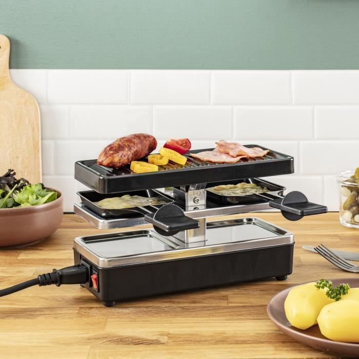 TEFAL Appareil à raclette et grill, 2 personnes, Modulable, Prise ...