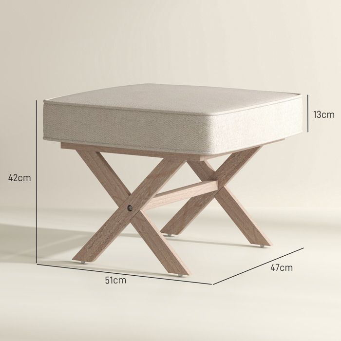 Repose pied salon HOMCOM ottoman pouf salon tabouret de canapé ...