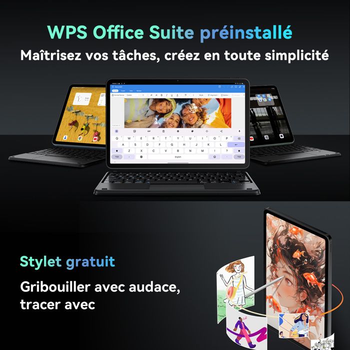Blackview Mega2 WiFi Tablette 12 Pouces Android 15,90Hz 2K Tablette ...