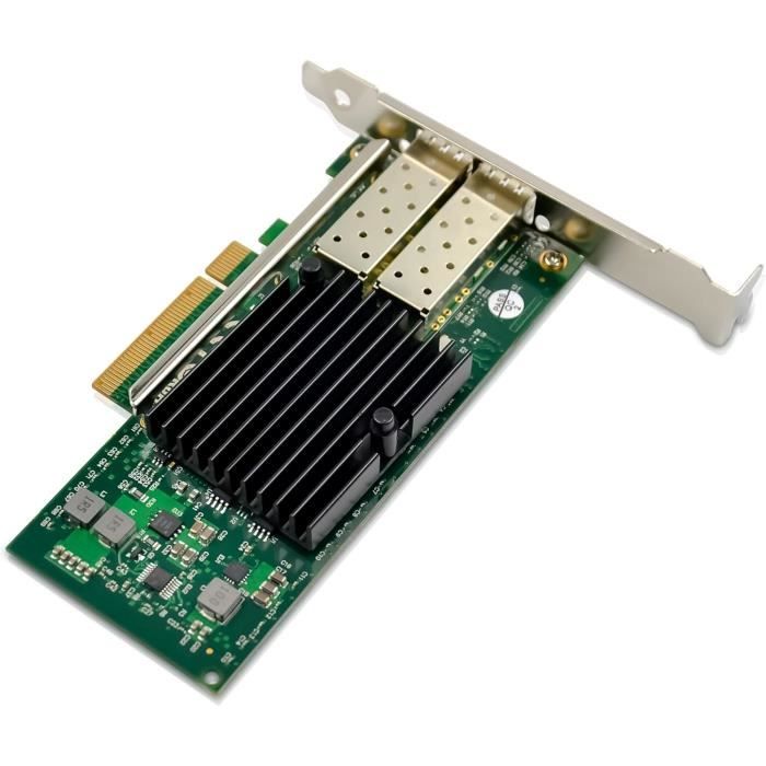 10Gb Pcie 2.0 X8 2*Sfp+ Port Nic Carte Réseau Intel 82599Es Ethernet ...
