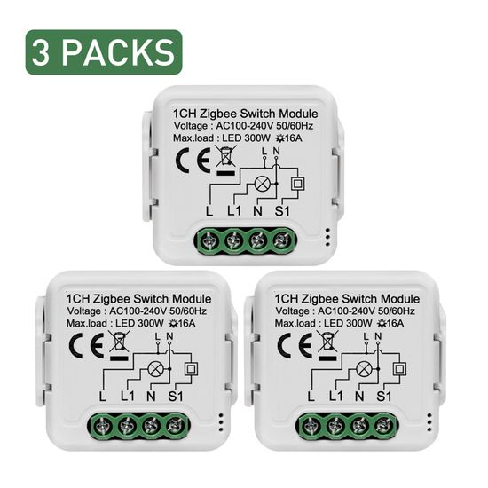 GIRIER Tuya ZigBee Smart Switch Module 16A Domotique Intelligent ... GIRIER Tuya ZigBee Smart Switch Module 16A Domotique Intelligent ...