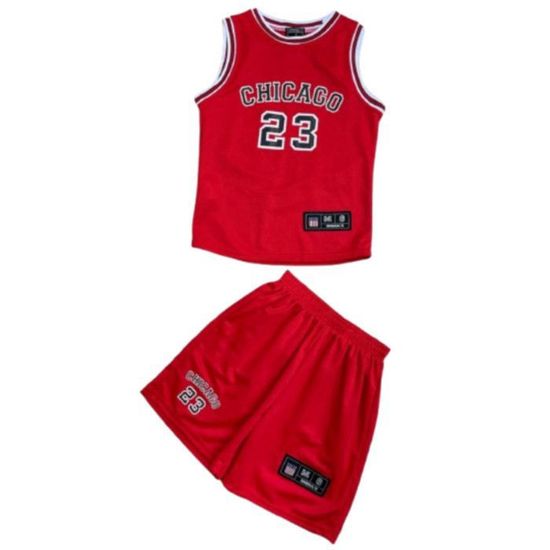 Maillot de Basketball et short Enfant - Inspiré de Chicago 23 - rouge ...
