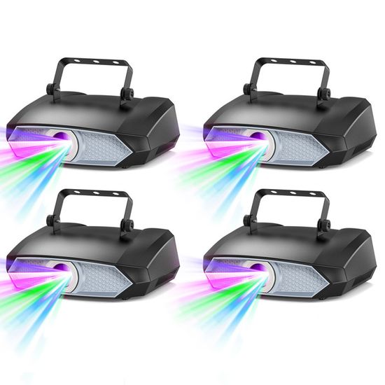 UKing 4PCS Jeux de Lumiere DJ Bluetooth APP DMX - Laser DJ 3D Couleur ...