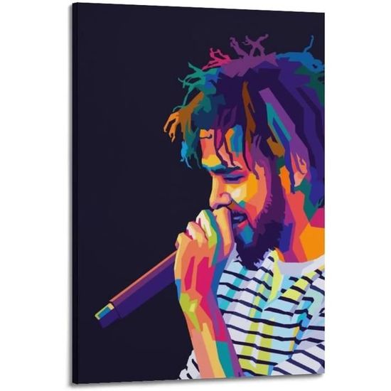 Poster Pop Art De La Chanteur De Musique J Cole Wpap - Impression Sur ...