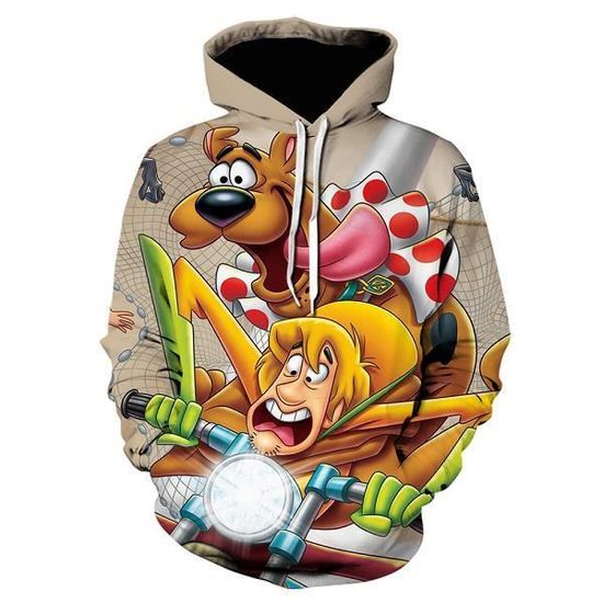 Sweat-shirt imprimé en 3D,Dessin animé Scooby Doo 3d Sweat à Capuche ...