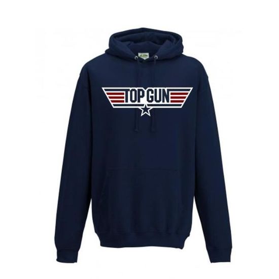 Sweat capuche bleu marine top gun réplique du film taille S M L XL 2XL ...