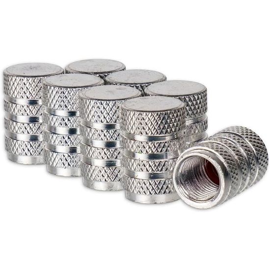 Bouchon De Valve En Aluminium, Lot De 8, Bouchons Argents Avec Joint ...