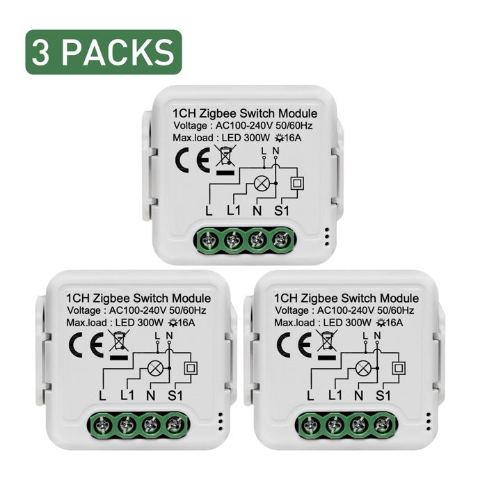 GIRIER Tuya ZigBee Smart Switch Module 16A Domotique Intelligent ... GIRIER Tuya ZigBee Smart Switch Module 16A Domotique Intelligent ...