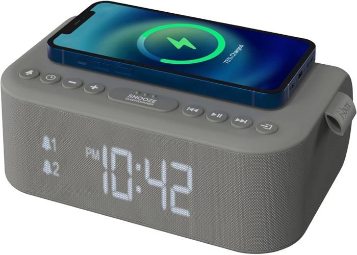 Réveil Avec Charge Sans Fil,Radio De Chevet,Haut-Parleur Bluetooth ...