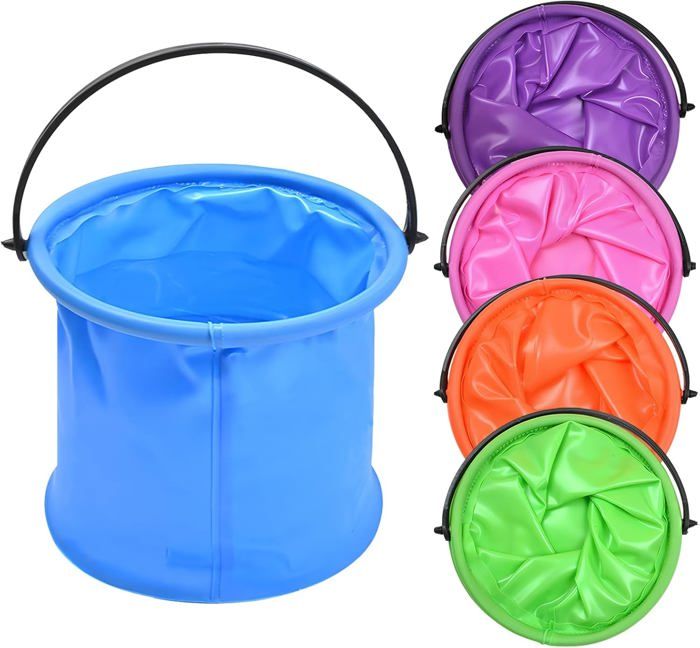 Zimoer 2L Seau Pliable, 5 Couleurs Seau Pliant Multifonctionnel de ...