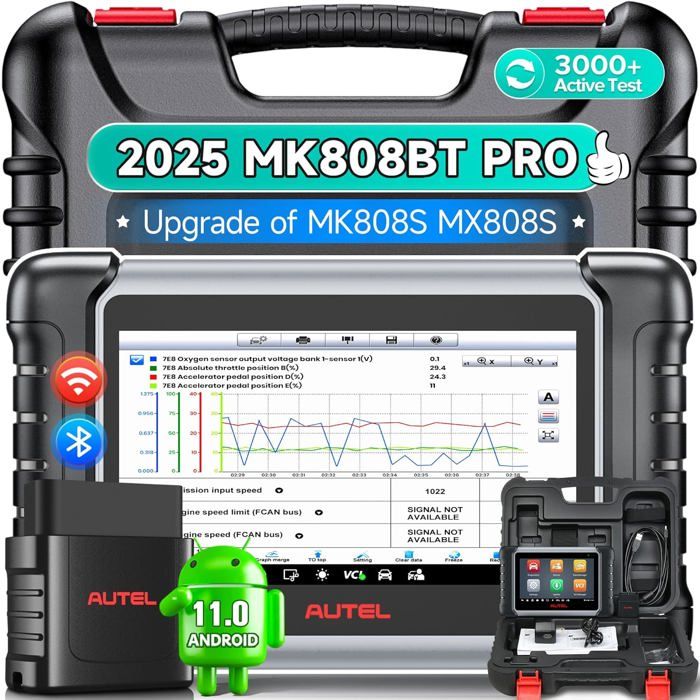 Autel MaxiCOM MK808BT PRO 2025 Outils de Diagnostic Auto, 3000+ Tests ...