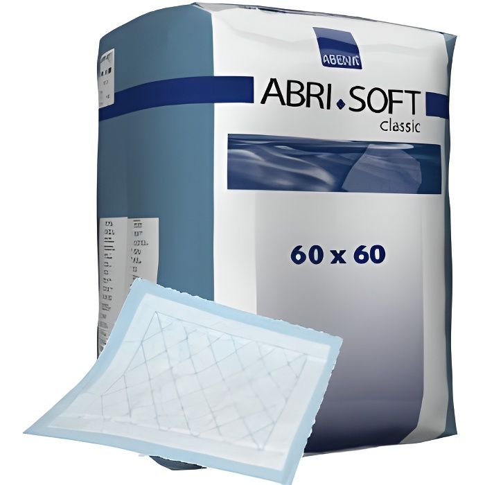 Alèse jetable - ABENA - Abri-Soft Classic - 60 x 60 cm - Urinaire - 25 unités par sachet ...