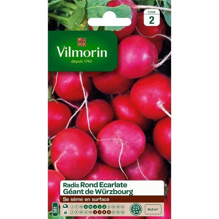 Pack De Graines Radis Rond Ecarlate Géante De Wurtzbourg[u2709 ...
