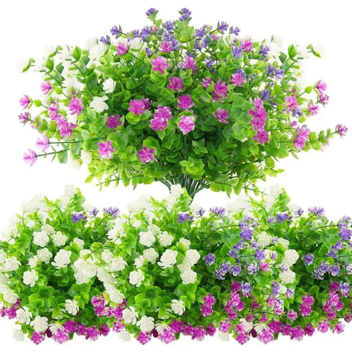 Fleurs Artificielles Fausse Fleurs en Plastique Bouquets Artificielles ...