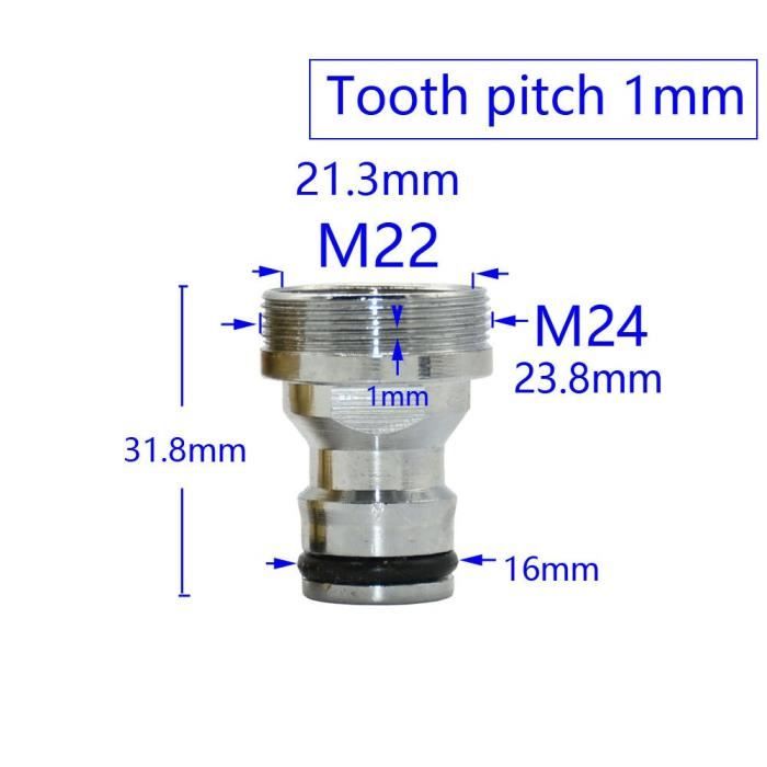 (L)Coupleur de robinet d'eau M16 M18 M20 M22 M24 M28, connecteur fileté ... (L)Coupleur de robinet d'eau M16 M18 M20 M22 M24 M28, connecteur fileté ...