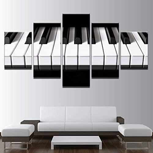 Toile Impressions HD Photos Art Mural Il Décor 5 Pièces Noir Blanc ...