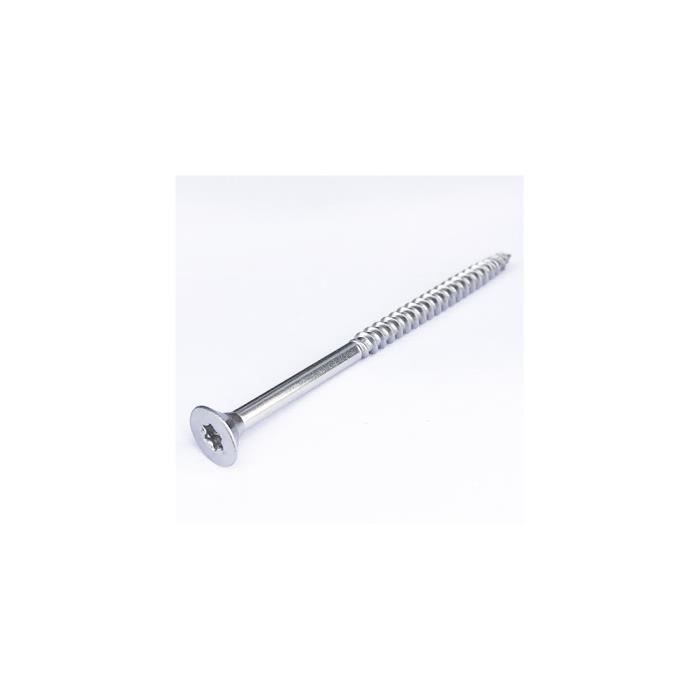 Vis à bois Inox A2 - D. 5 x 60 mm Torx 25 - Tête fraisée filetage ...