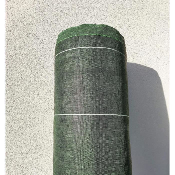 130g-m2 Toile Bache de paillage tissée Anti-Mauvaises Herbes Largeur 1 ...