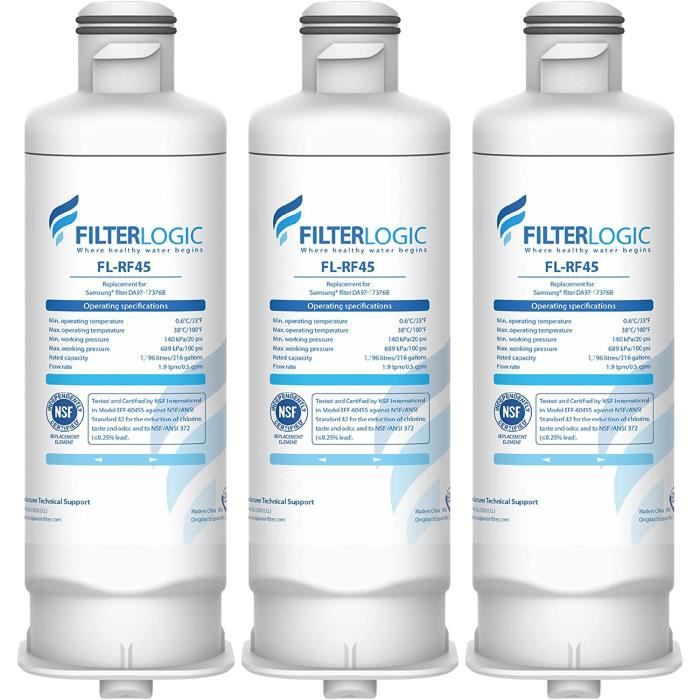 DA97-17376B Lot de 3 filtres à eau de rechange pour réfrigérateur ...